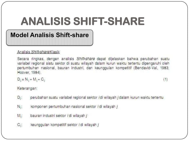 Analisis shift share epp | PPTX