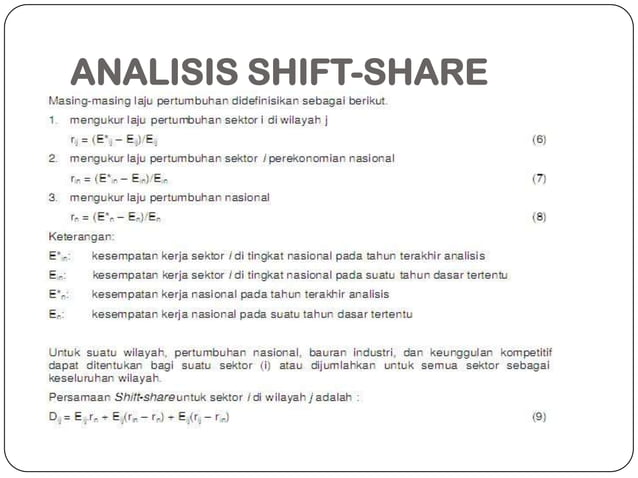 Analisis shift share epp | PPTX