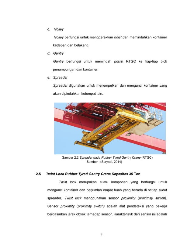 Analisis simulasi tegangan twist lock rubber tired gantry crane (rtgc ...