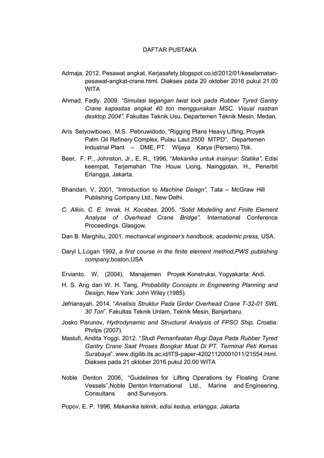 Analisis simulasi tegangan twist lock rubber tired gantry crane (rtgc ...