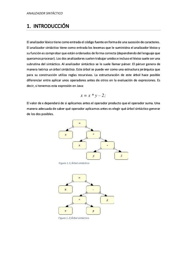 Analizador Sintactico