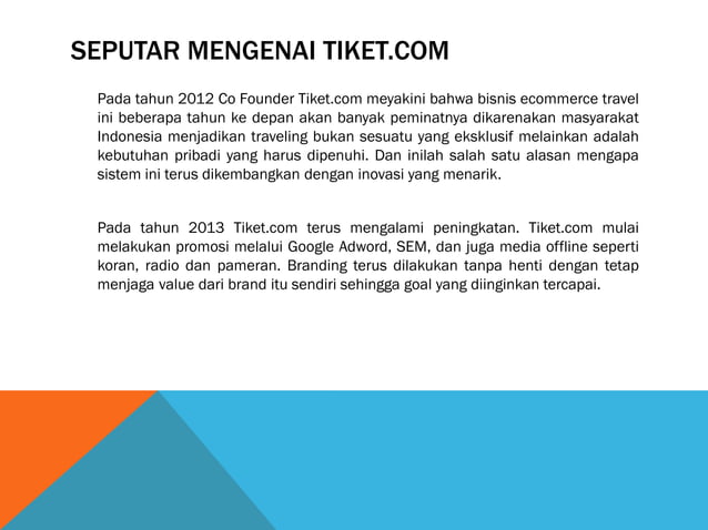 Analisis sistem informasi pemesanan electronic ticket ppt | PDF