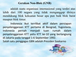 Ppt Peranan Politik Luar Negeri Indonesia dalam Era Globalisasi | PPTX