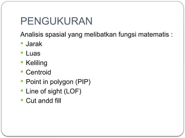 Pengantar analisis spasial dalam aplikasi GIS | PPT | Free Download