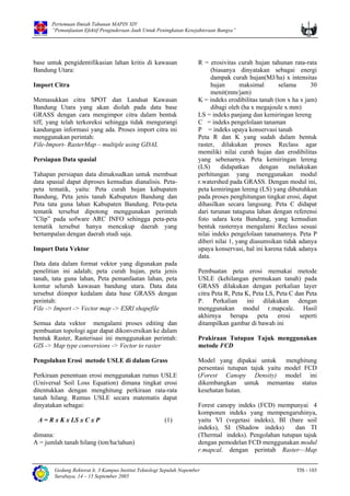 ANALISIS SPASIAL LAHAN KRITIS DI KOTA BANDUNG UTARA MENGGUNAKAN OPEN ...