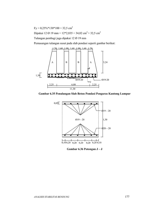 Analisis stabilitas bendung | PDF