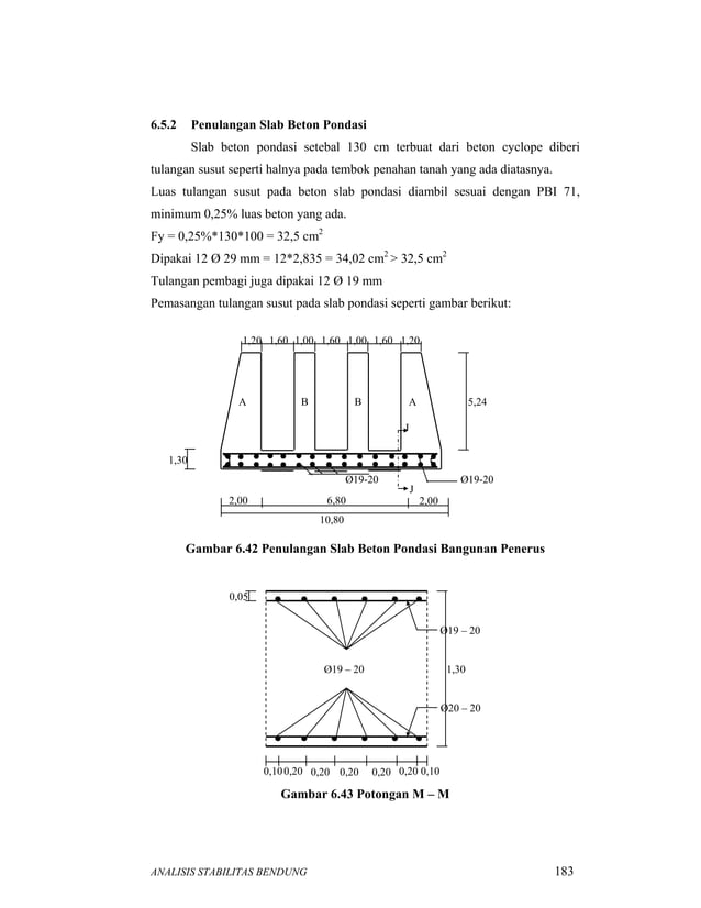 Analisis stabilitas bendung | PDF