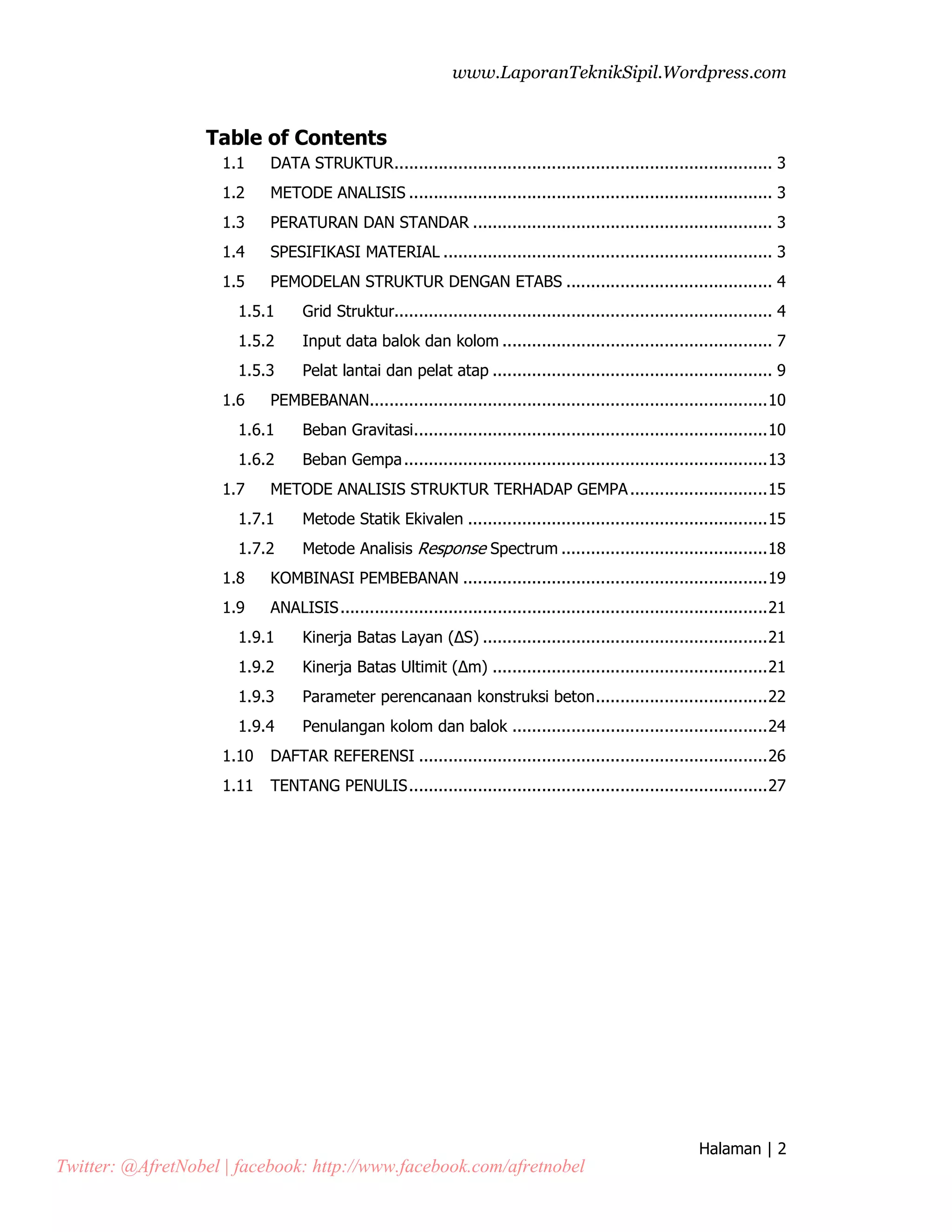 Analisis struktur gedung bertingkat rendah dengan software etabs v9 | PDF