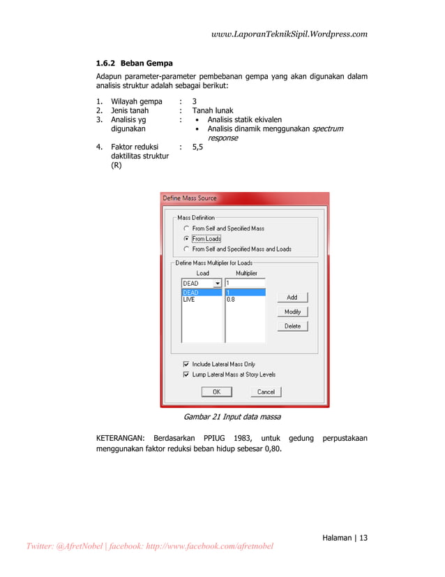 Analisis struktur gedung bertingkat rendah dengan software etabs v9 | PDF