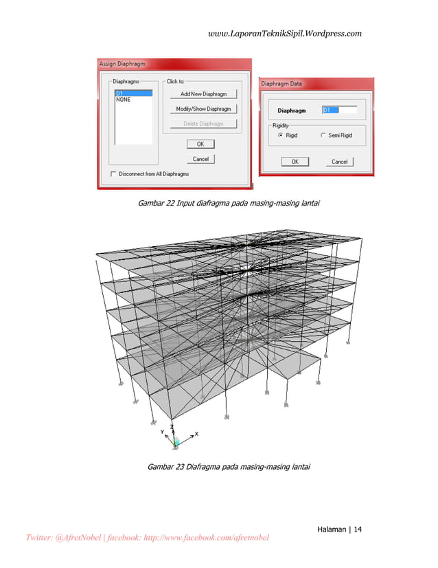 Analisis struktur gedung bertingkat rendah dengan software etabs v9 | PDF
