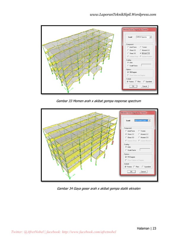 Analisis struktur gedung bertingkat rendah dengan software etabs v9 | PDF