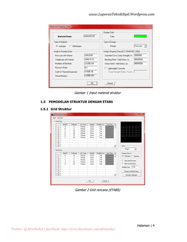 Analisis struktur gedung bertingkat rendah dengan software etabs v9 | PDF