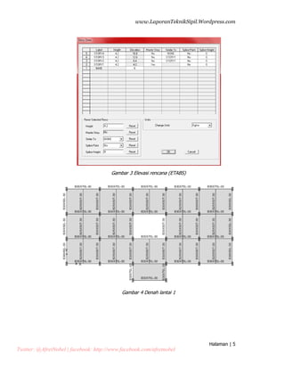 Analisis struktur gedung bertingkat rendah dengan software etabs v9 | PDF