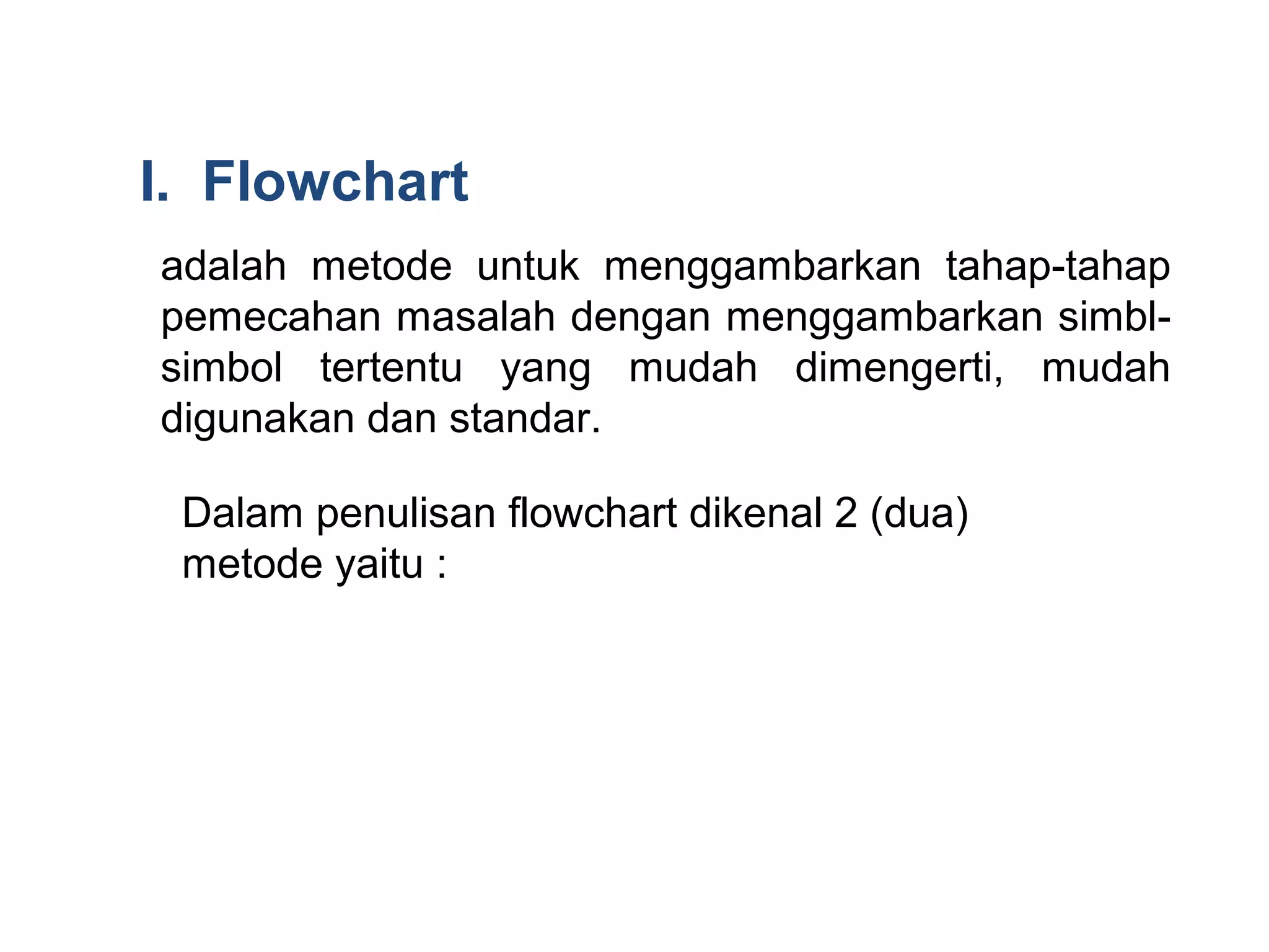 Analisis struktur program (flowchart & psuedocode) | PPT
