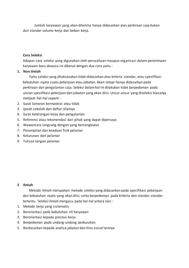 Analisis studi kasus tentang rekrutmen dan seleksi pt wings group | DOCX