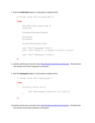 Analisis Suatu Script Web | PDF