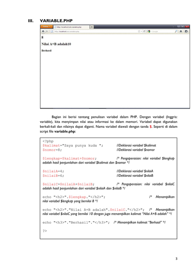 Analisis Suatu Script Web | PDF