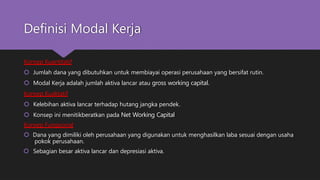 Analisis Sumber Dan Penggunaan Modal Kerja | PPTX