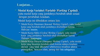 Analisis Sumber Dan Penggunaan Modal Kerja | PPTX
