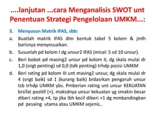 Analisis swot | PPTX