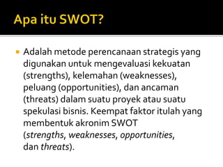 Analisis swot | PPTX