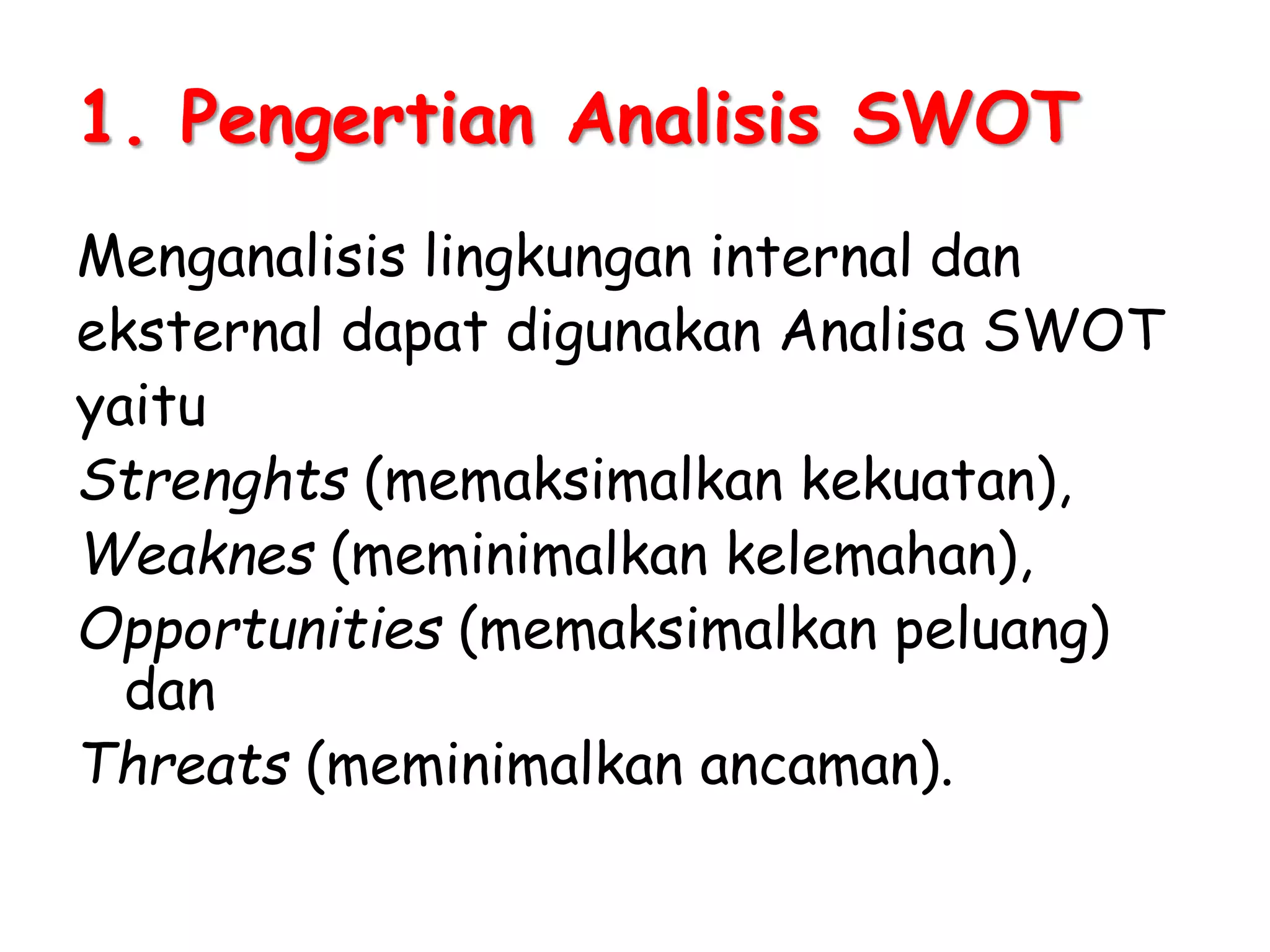 Analisis SWOT | PPT