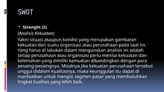analisis SWOT ARIELLUCKY firdaus swot analisis | PPTX