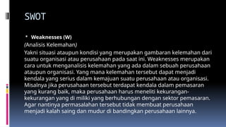 analisis SWOT ARIELLUCKY firdaus swot analisis | PPTX