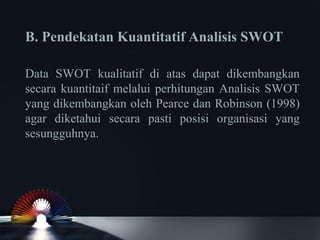 Analisis swot fix | PDF