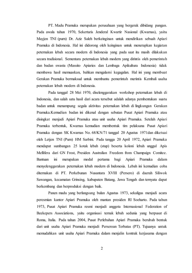 Analisis SWOT Pada PT.Madu Pramuka | PDF