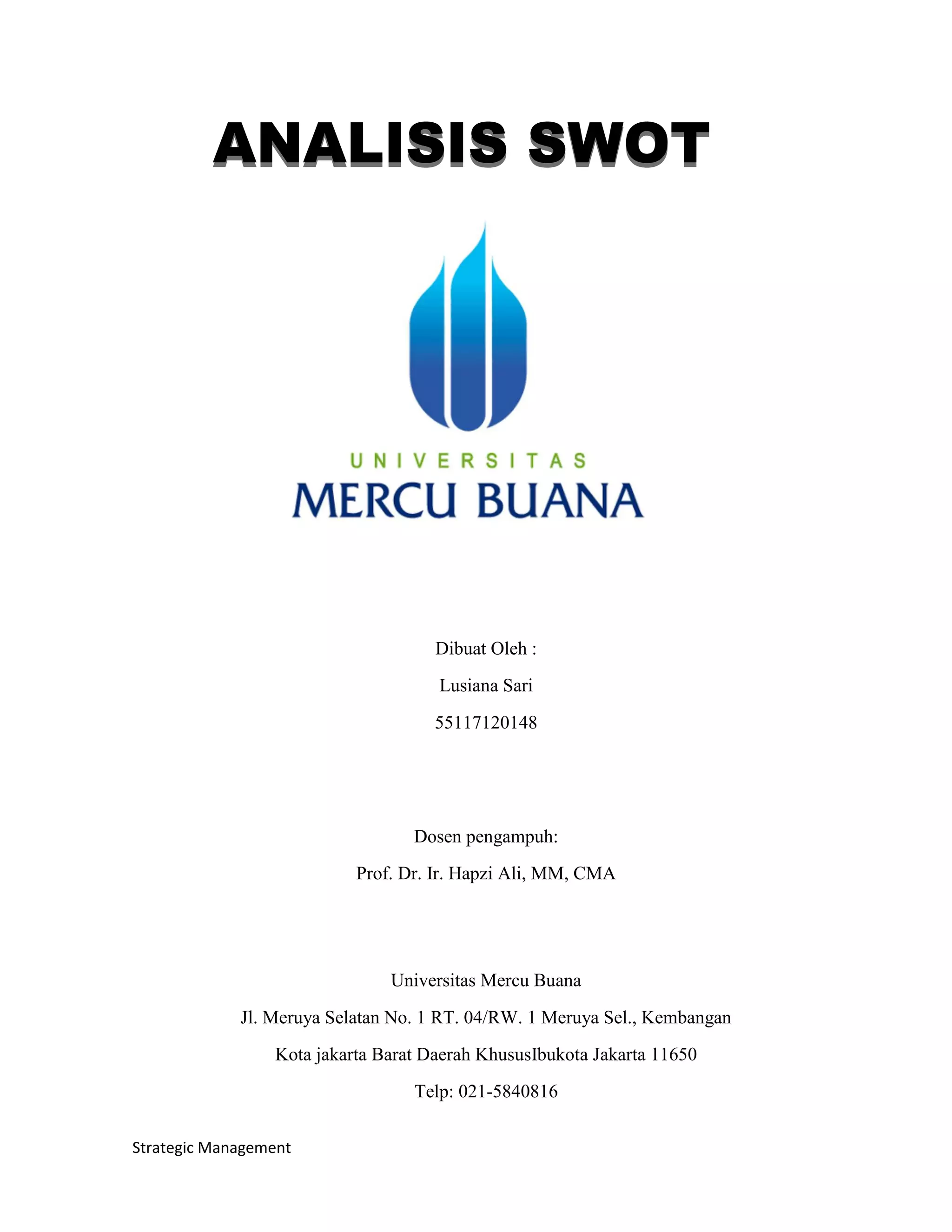 Analisis swot pt. indofood sukses makmur | PDF