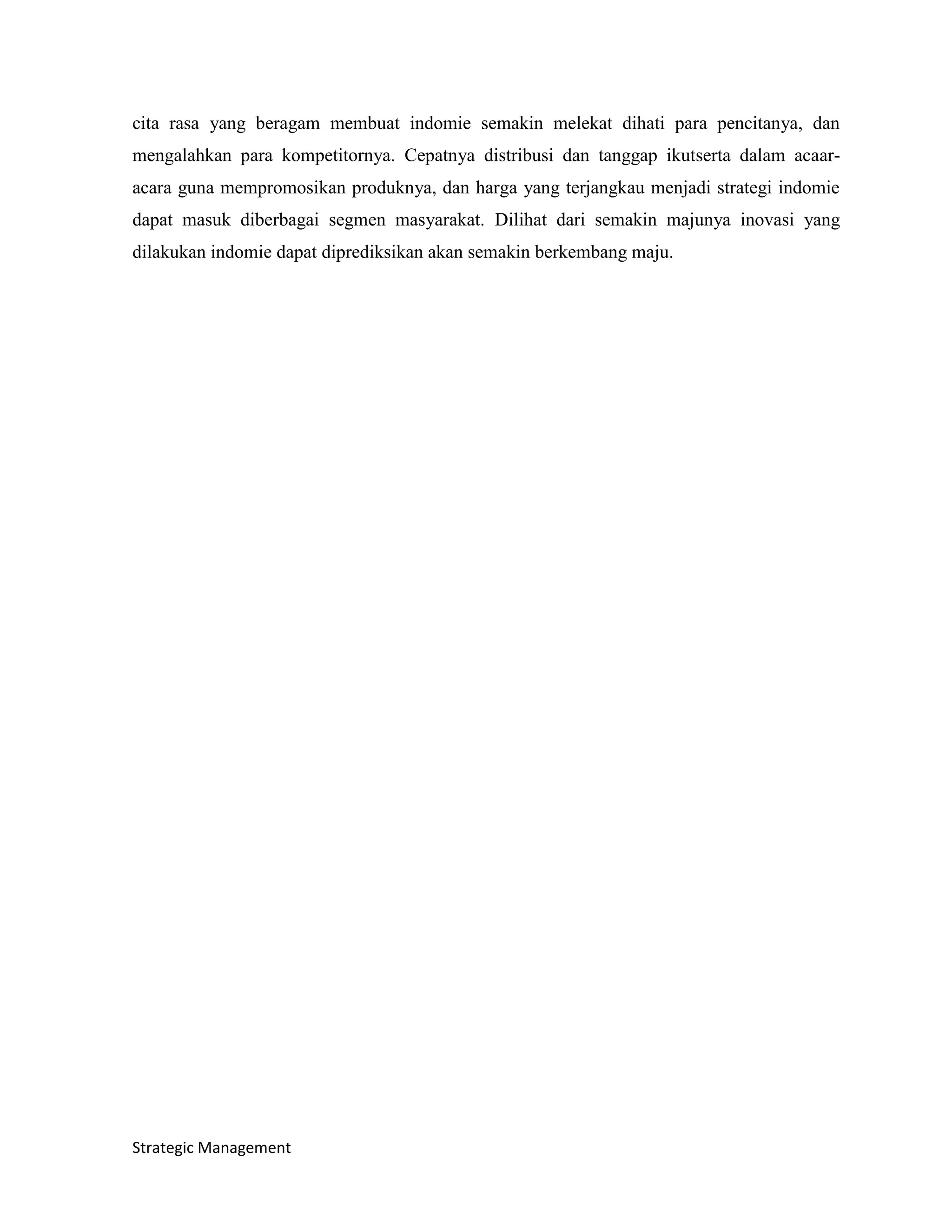 Analisis swot pt. indofood sukses makmur | PDF