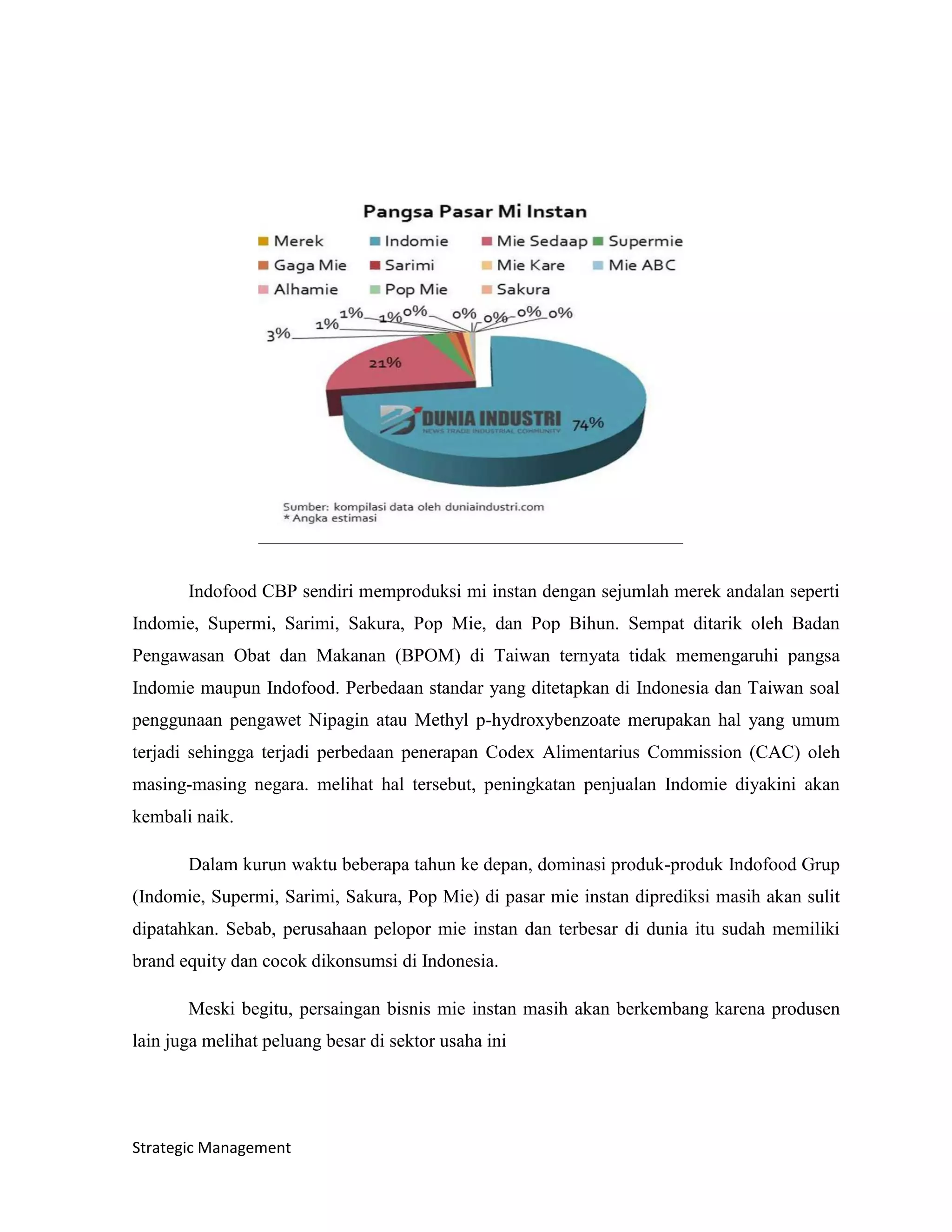 Analisis swot pt. indofood sukses makmur | PDF