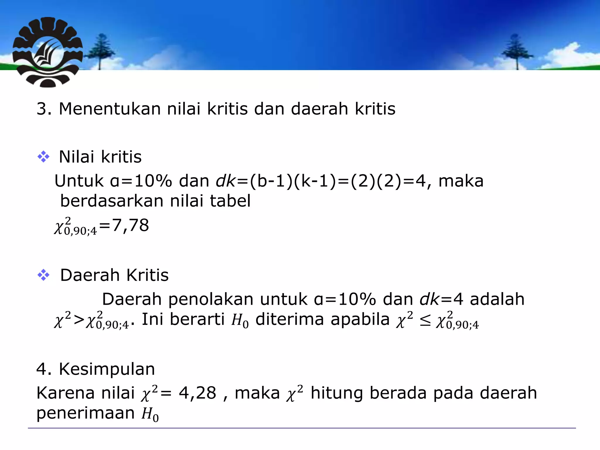 Analisis tabel silang | PPTX