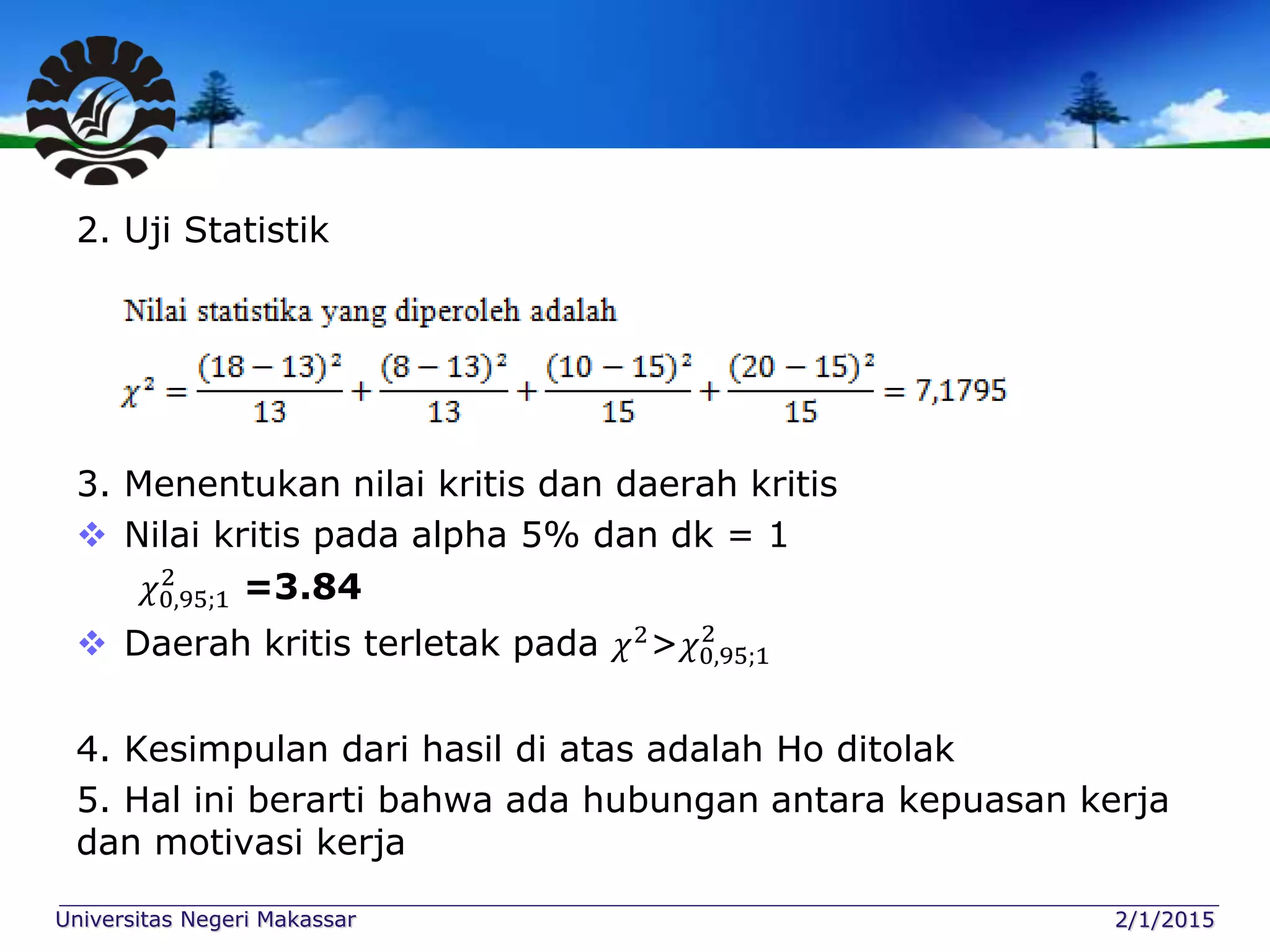 Analisis tabel silang | PPTX