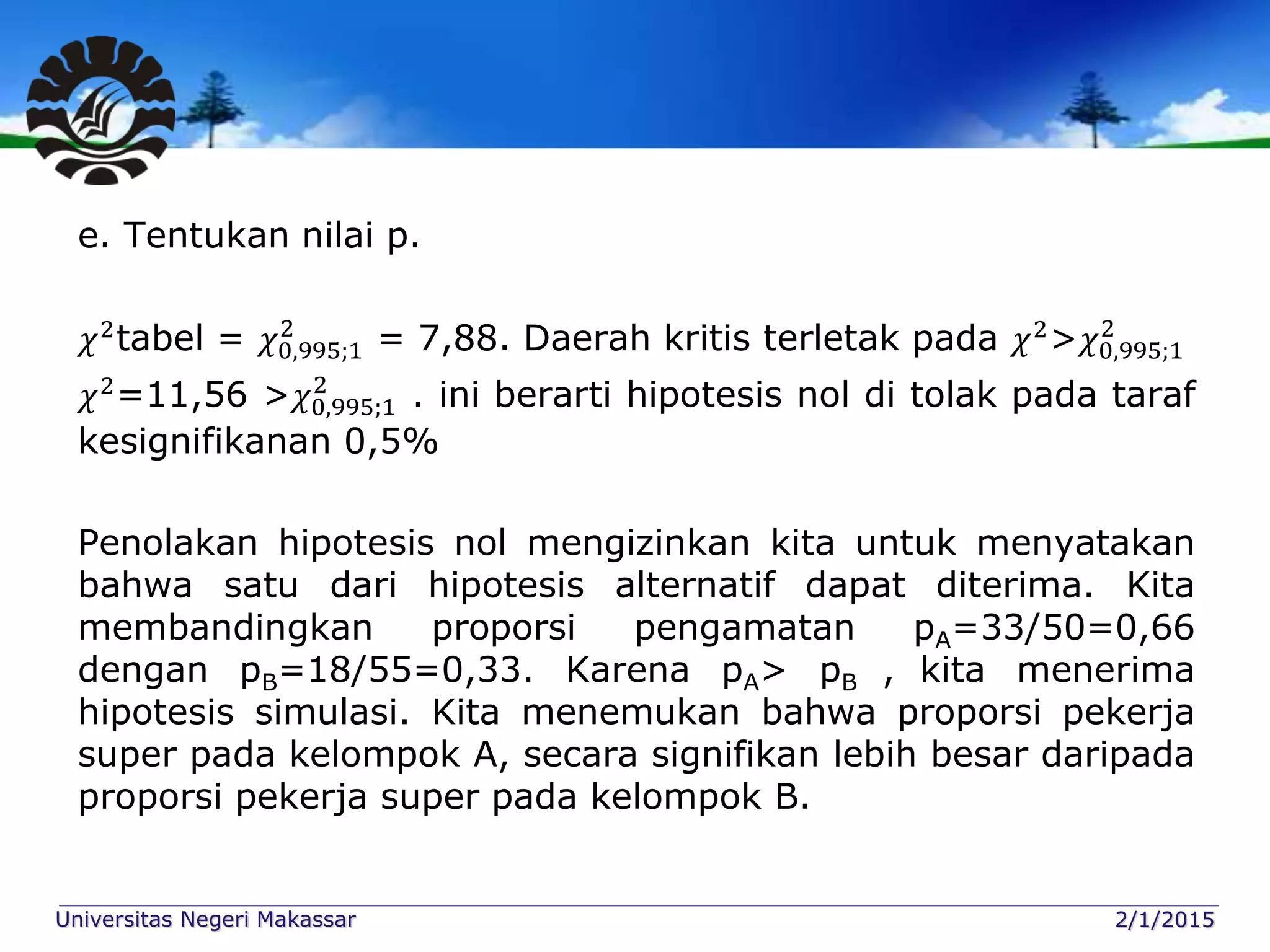 Analisis tabel silang | PPTX