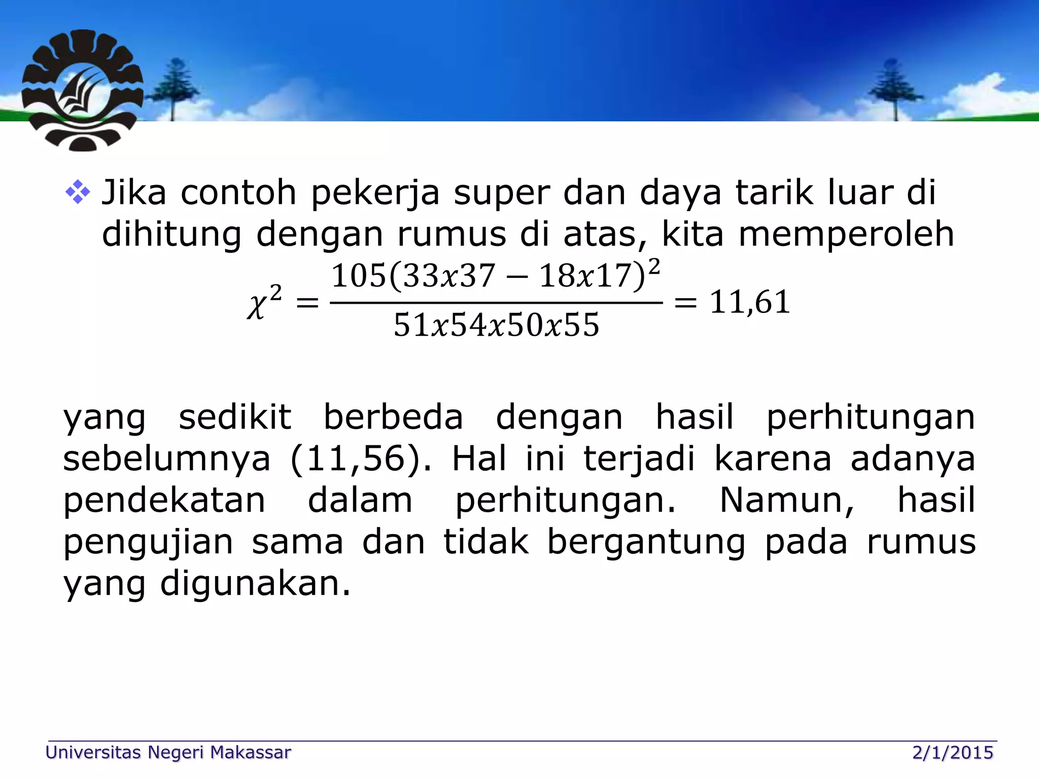 Analisis tabel silang | PPTX
