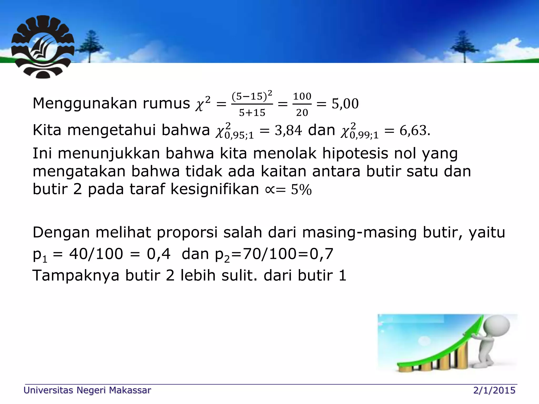 Analisis tabel silang | PPTX