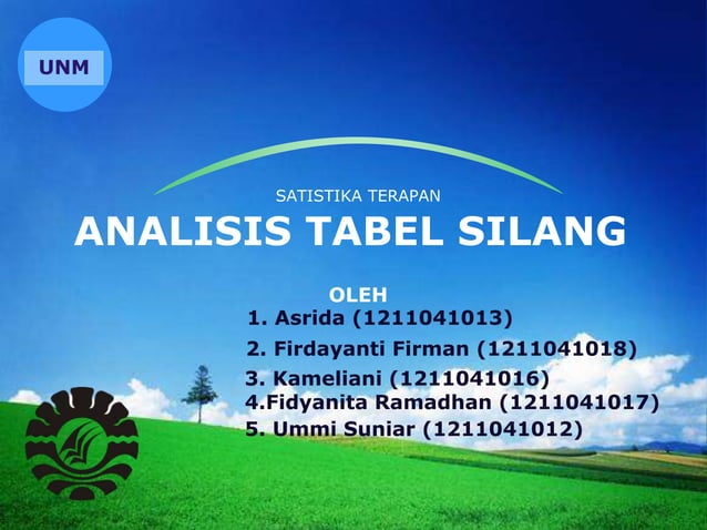 Analisis tabel silang | PPTX
