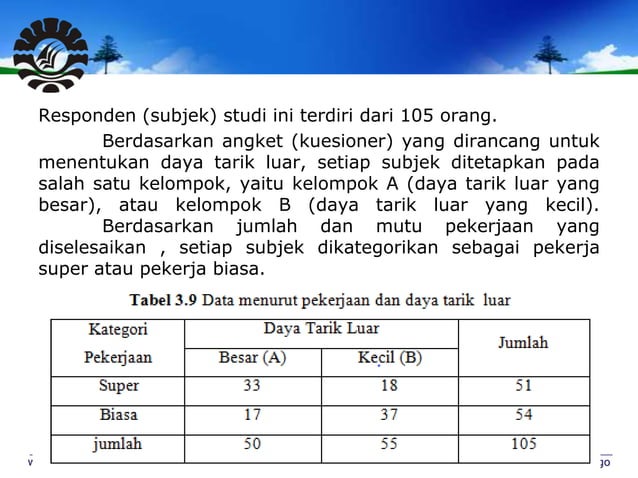 Analisis tabel silang | PPTX