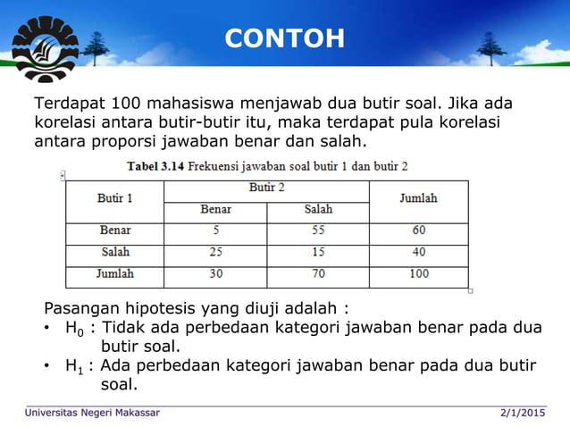 Analisis tabel silang | PPTX