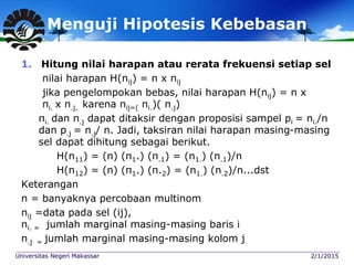 Analisis tabel silang | PPTX