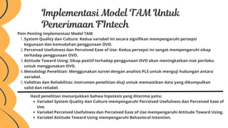 Contoh Penelitian Financial Technology Menggunakan Analisis TAM | PDF