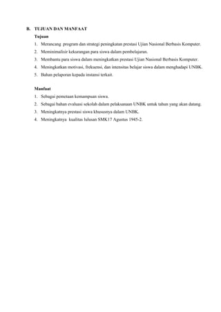 Analisis target pencapaian un | DOC