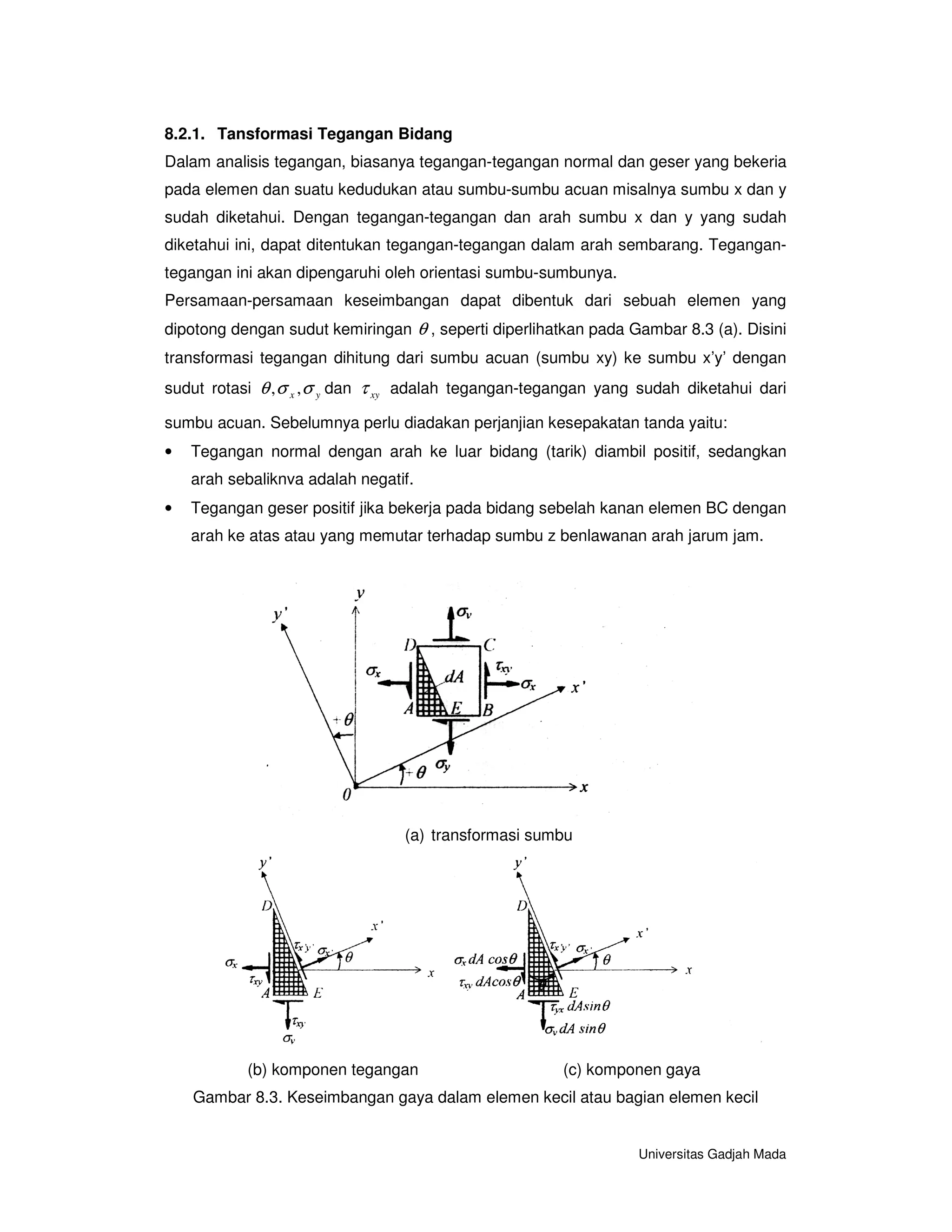 Analisis tegangan dan regangan bidang | PDF