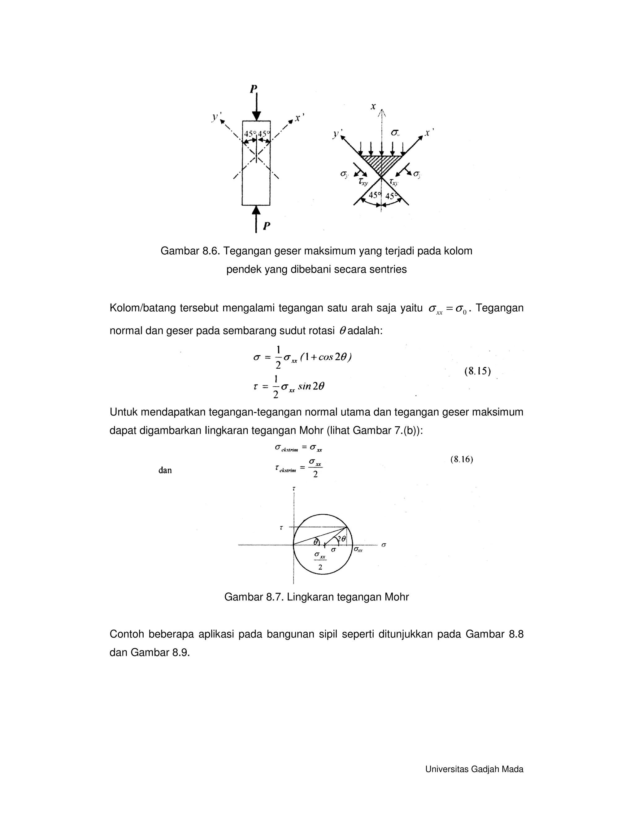 Analisis tegangan dan regangan bidang | PDF