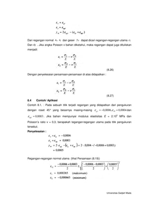 Analisis tegangan dan regangan bidang | PDF