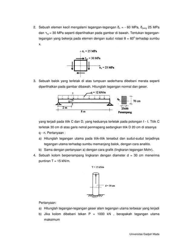 Analisis tegangan dan regangan bidang | PDF