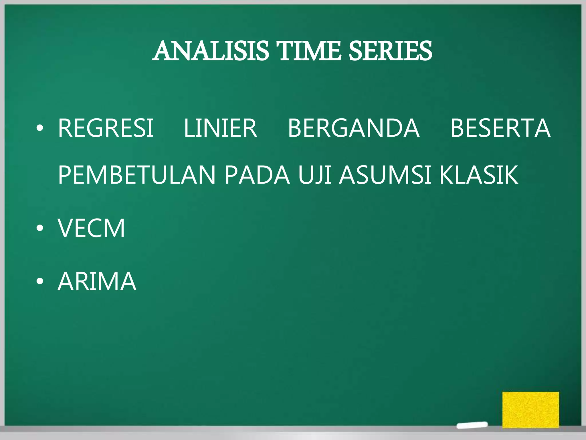 Analisis Time Series | PPTX