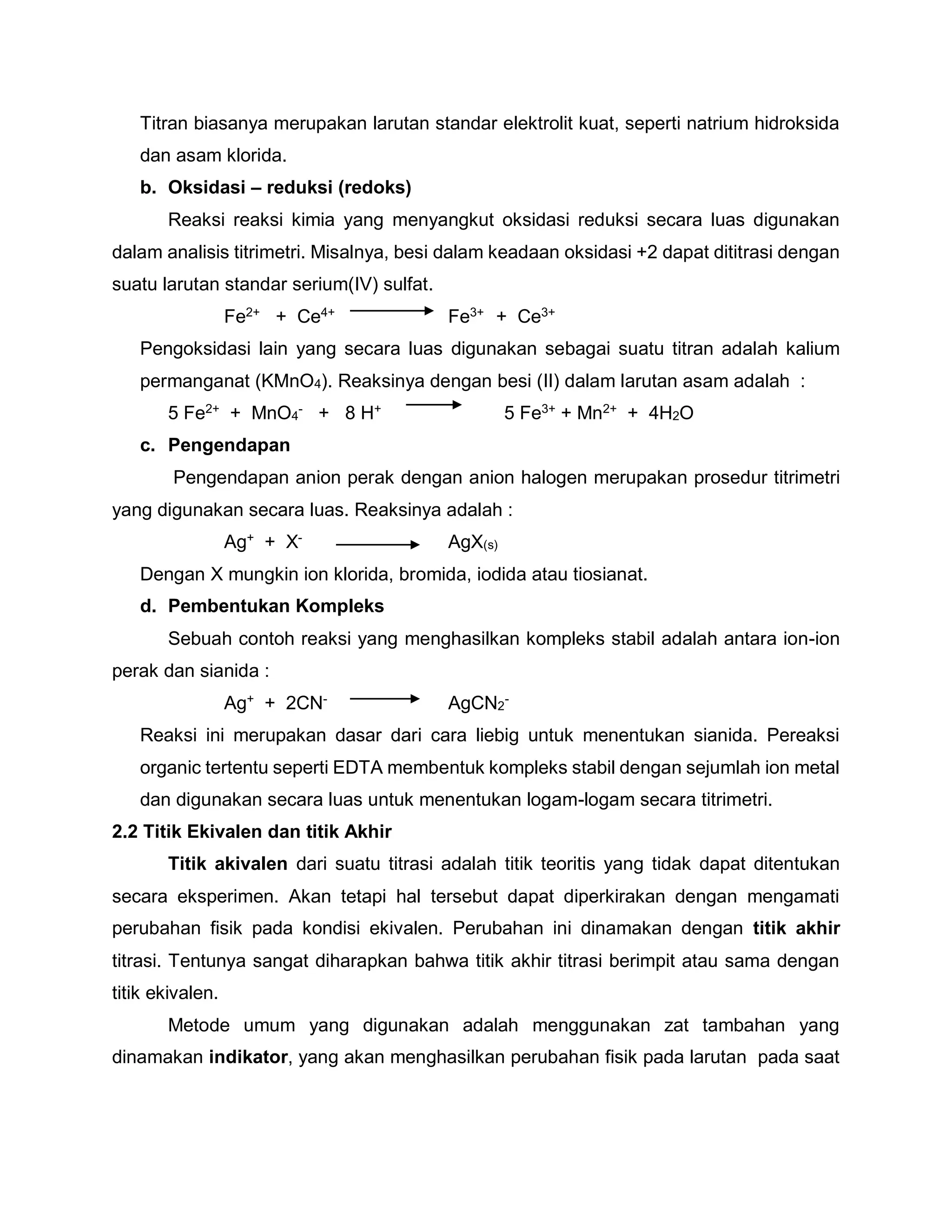 Analisis titrimetri (1) | PDF
